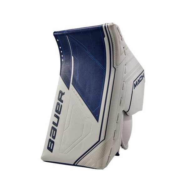 Bauer Blocker Supreme Mach SR White/Blue - Hockey Store
