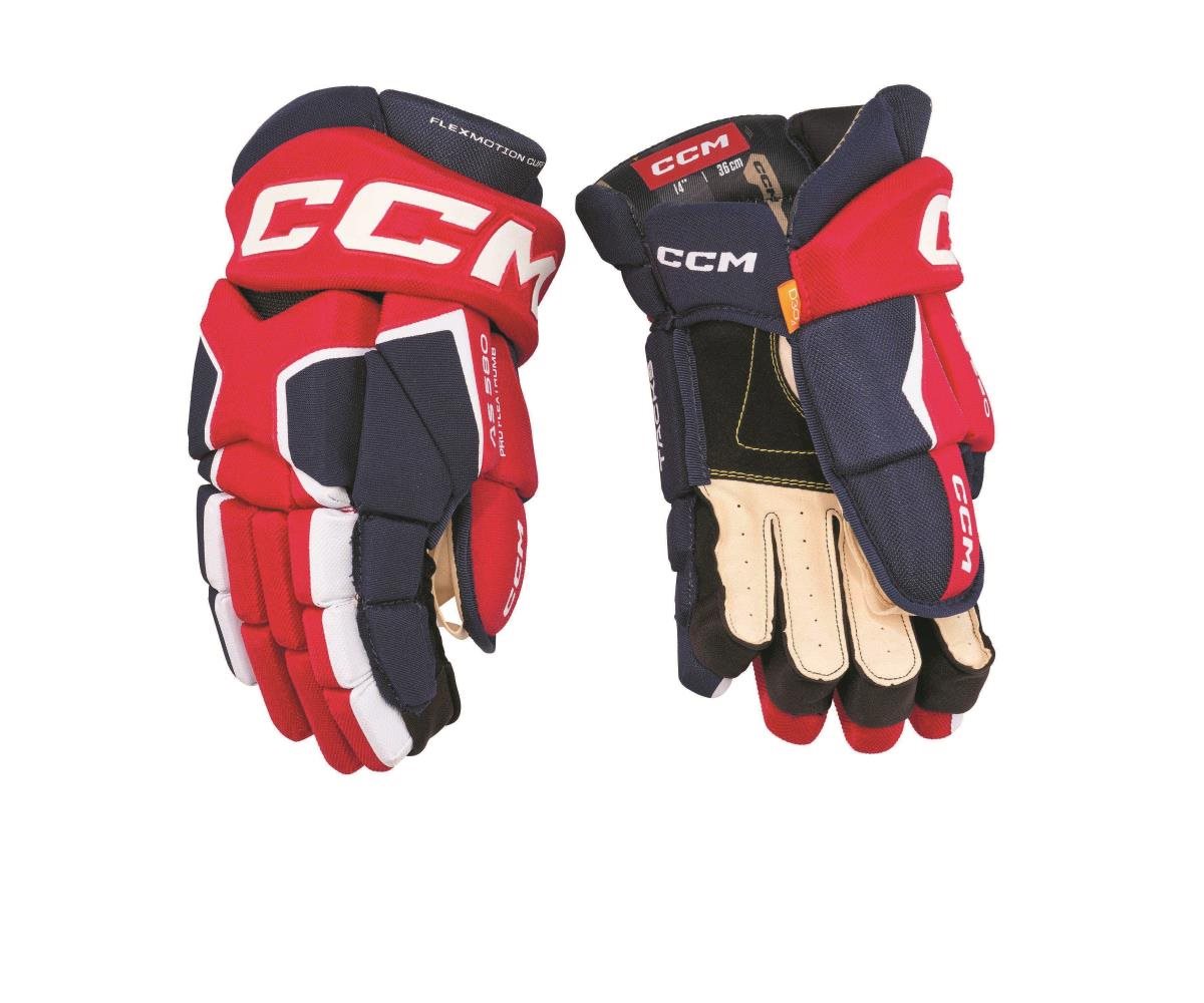 CCM Gloves Tacks AS 580 Jr Navy/Red/White - Hockey Store