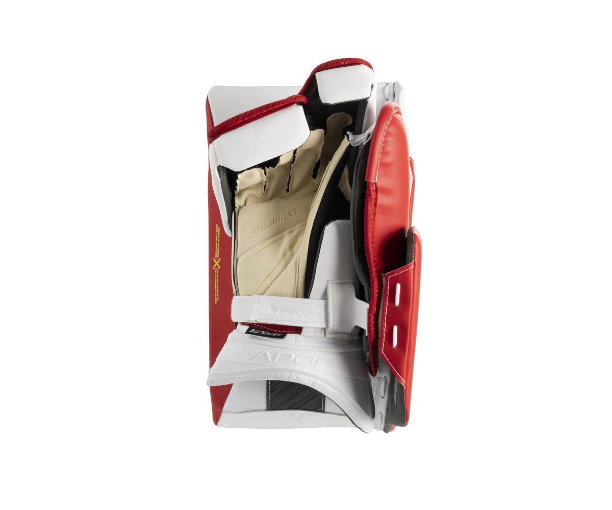 Bauer Blocker Vapor X5 Pro Sr White/Red - Hockey Store