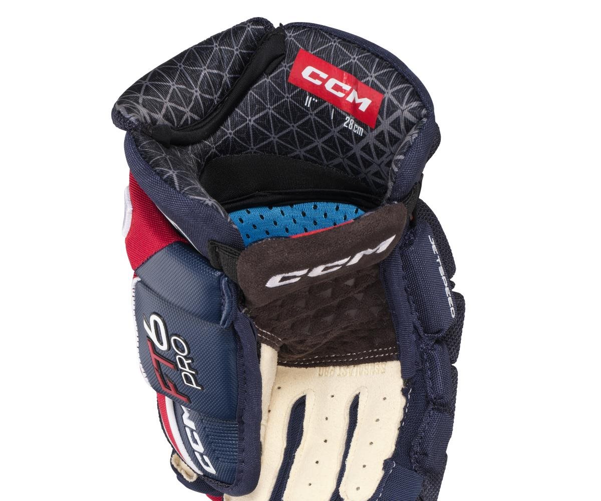 CCM Hanskat Jetspeed FT6 Pro Jr Navy/Red/White - HockeyStore