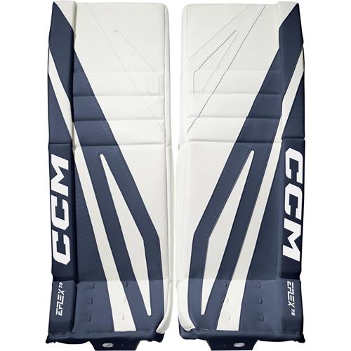CCM Målmandsbenskinner EFLEX 7.9 Sr White/Navy - HockeyShop.dk