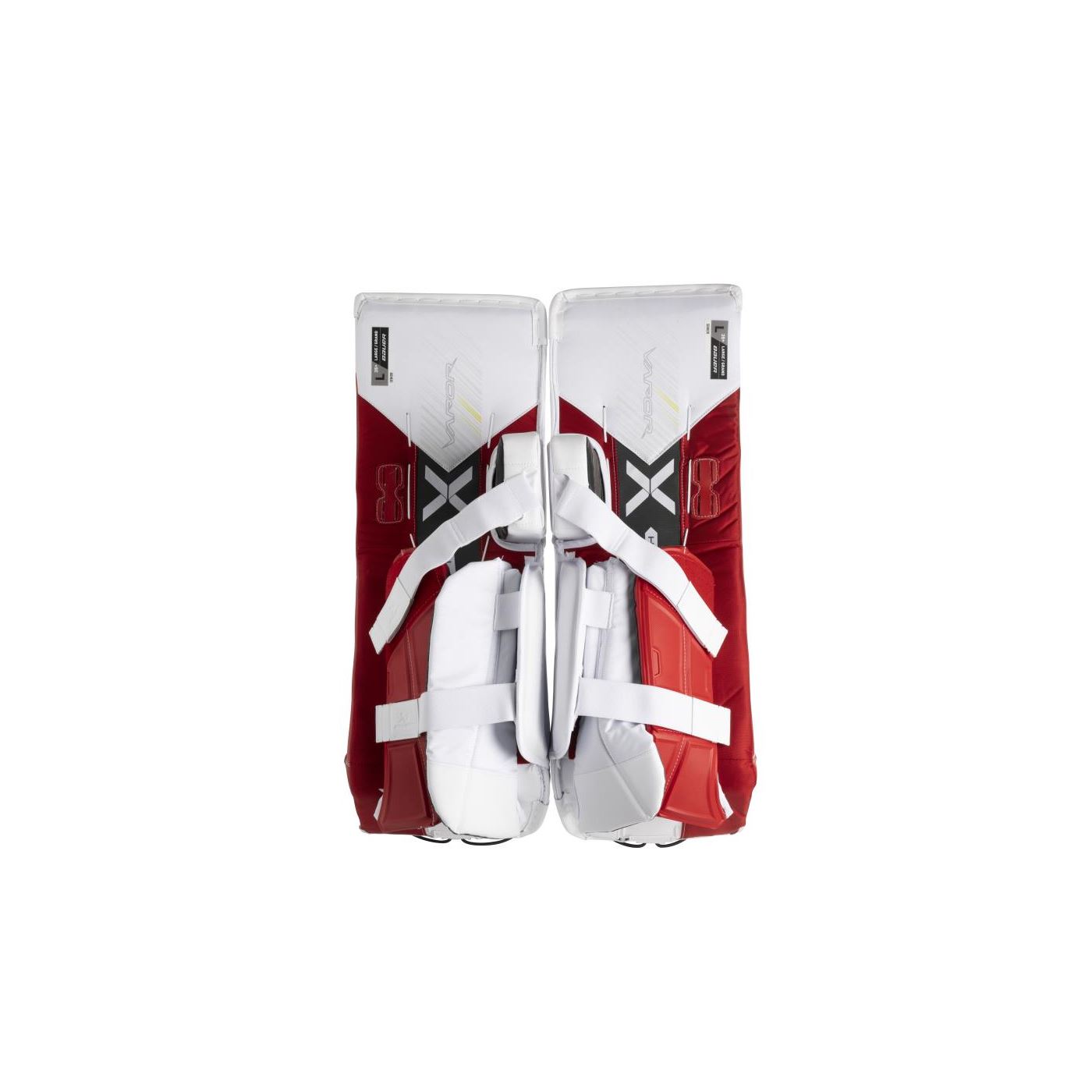 Bauer Målvaktsbenskydd Vapor Hyperlite2 Sr White/Red - Hockey Store