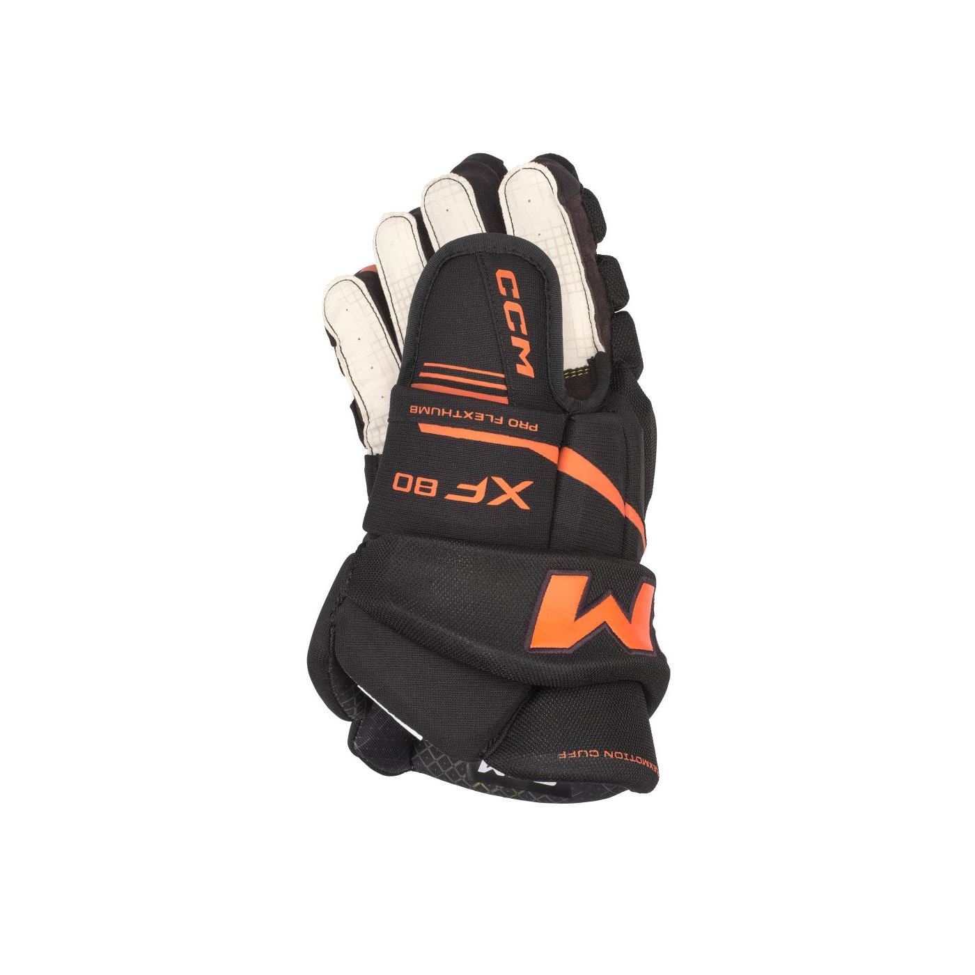 CCM Glove Tacks XF 80 Jr Black/Orange - Hockey Store