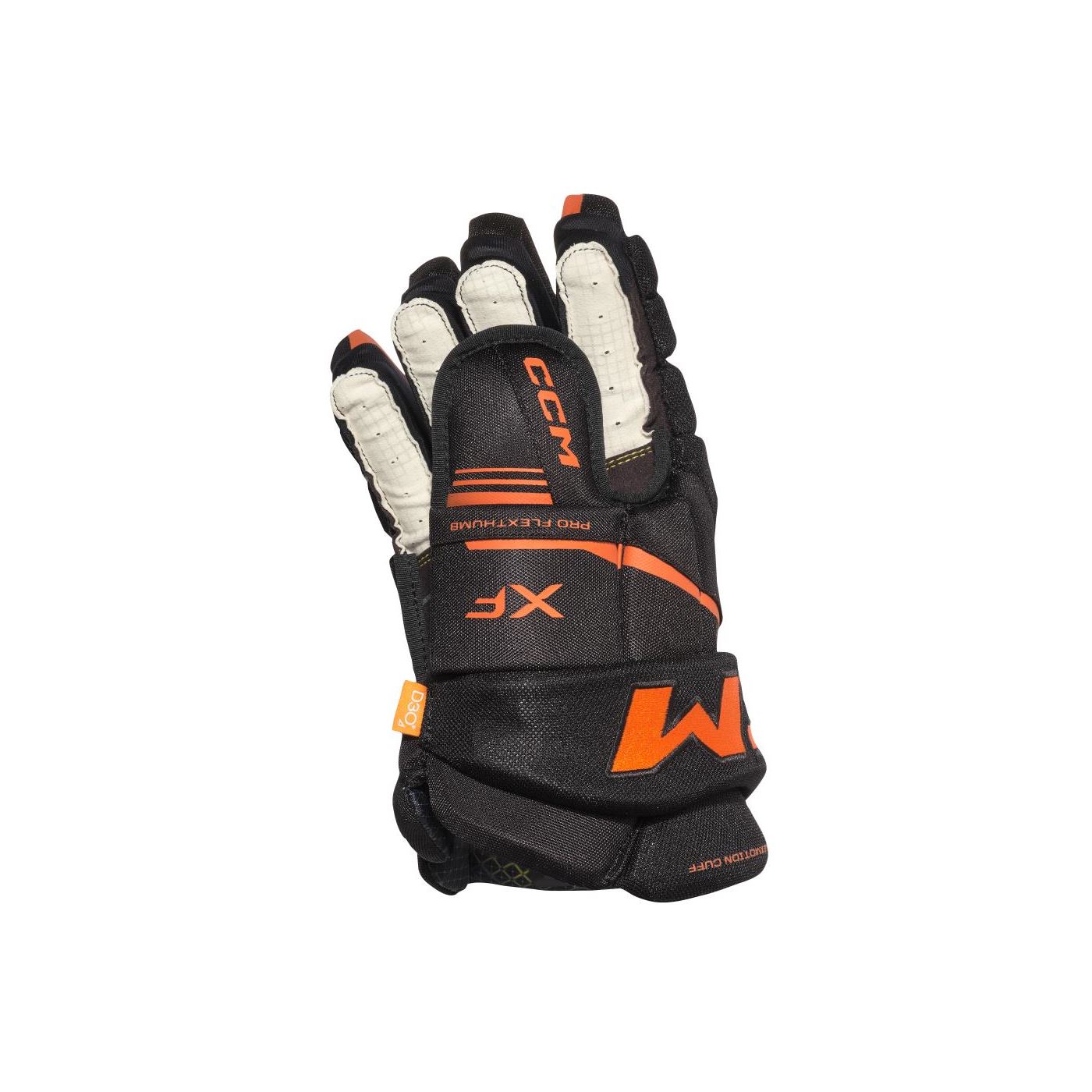 CCM Glove Tacks XF Jr Black/Orange - Hockey Store
