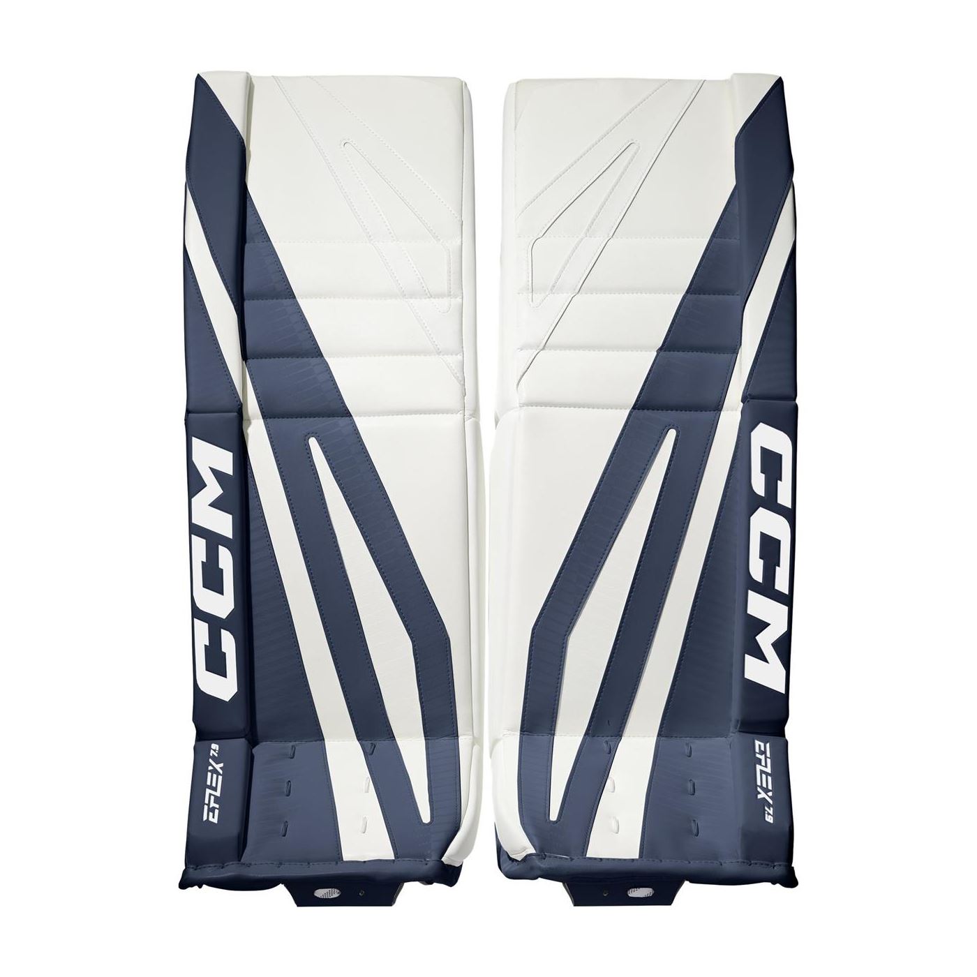 CCM Målvaktsbenskydd EFLEX 7.9 Sr White/Navy - Hockeytown