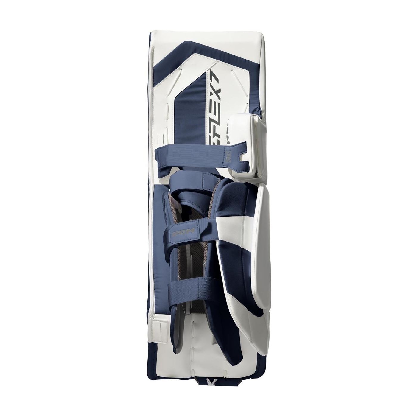 CCM Målmandsbenskinner EFLEX 7.9 Sr White/Navy - HockeyShop.dk