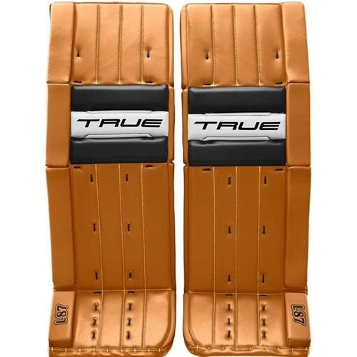 TRUE Goalie Leg Pads Catalyst L87 Int Tan/Black/White - Hockey Store
