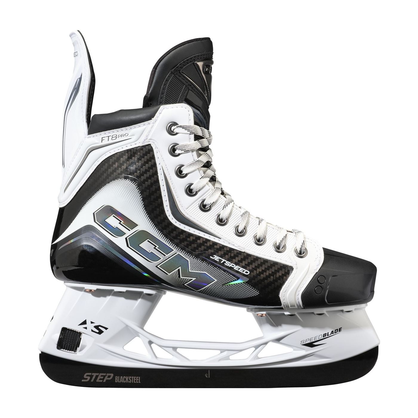 CCM Skøjter Jetspeed FT8 Pro White Int - HockeyShop.dk