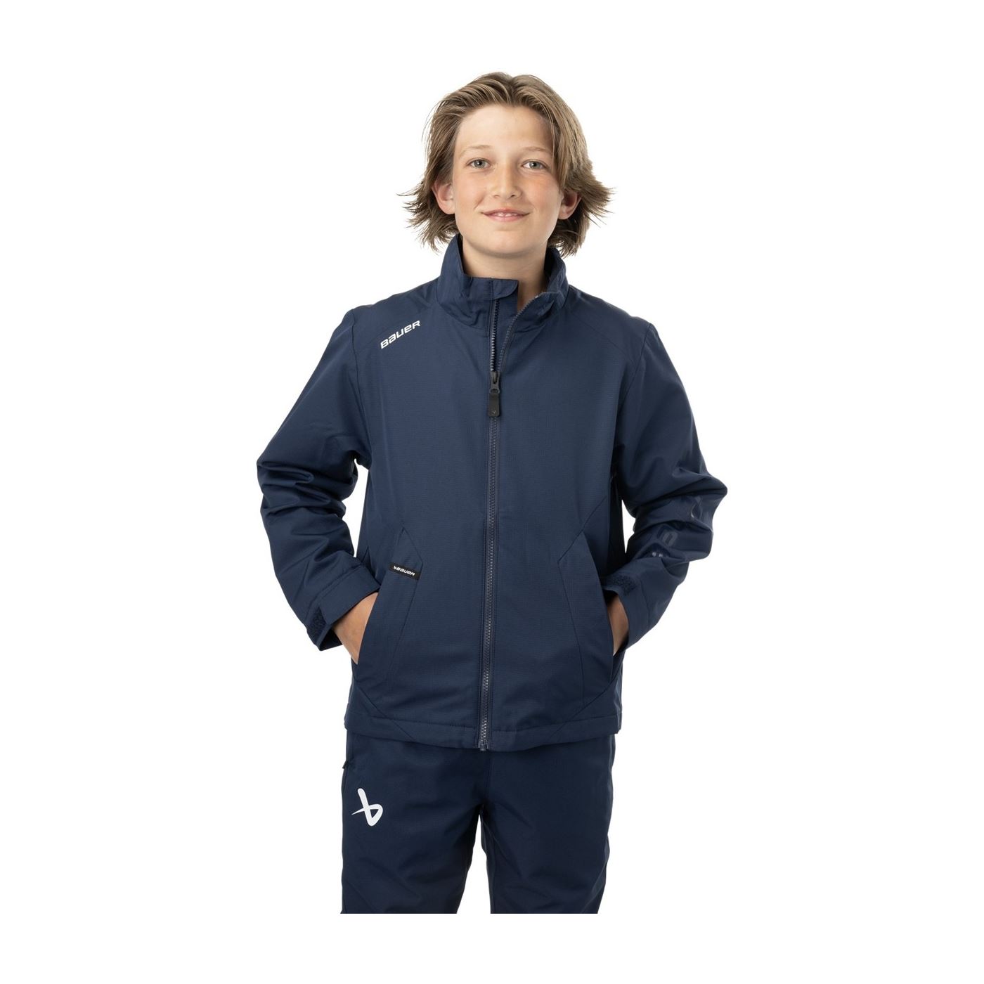 Bauer Jacket Team Lightweight Yth Navy - Hockey Store
