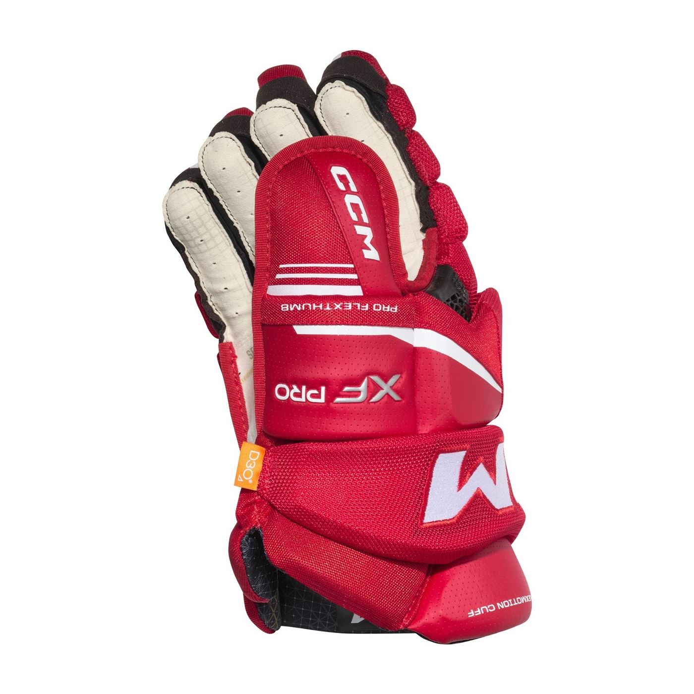 CCM Glove Tacks XF Pro Sr Red/White - Hockey Store