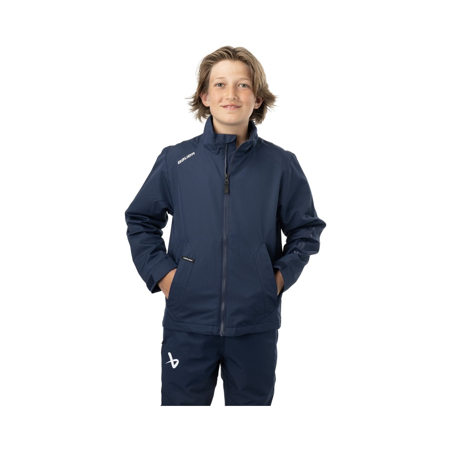Bauer Jacket Team Lightweight Yth Navy - Hockey Store