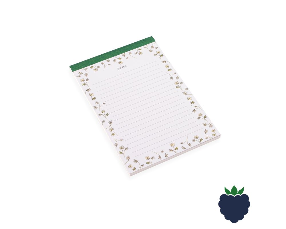 Bookbinders Design - Skrivblock, Klövergrön, Vitsippa