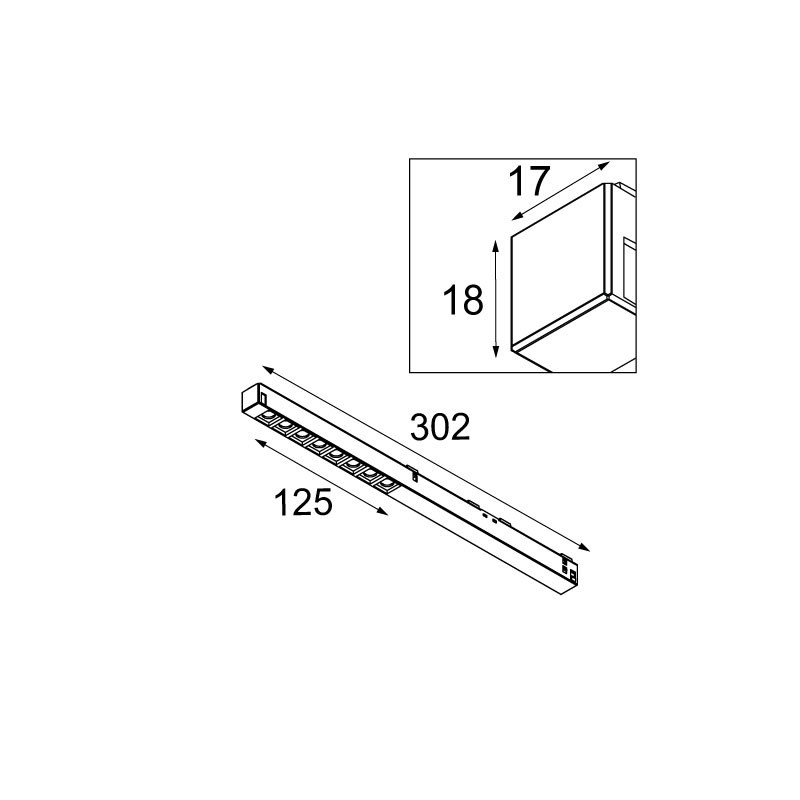 Level Light - Modular Pista track 48V LED linear spots