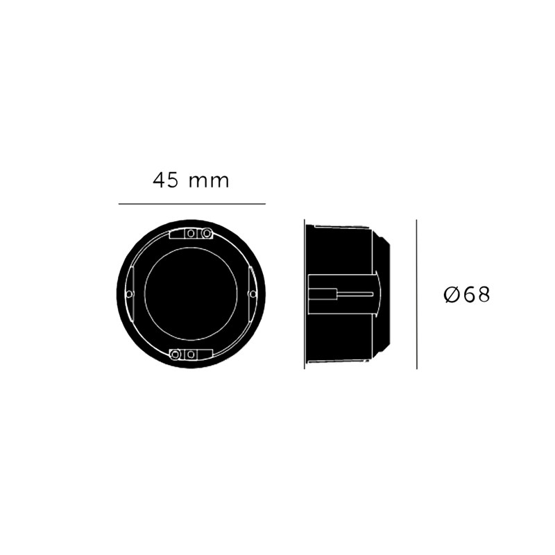 Level Light - Buster + Punch EU Plastic Back Box 40mm Deep