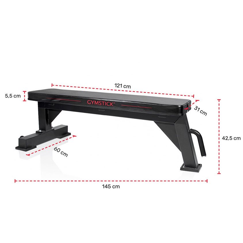 Gymstick Flat Bench Pro, Penkit - MaxaFitness.fi