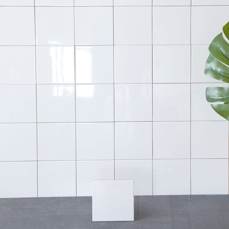 Vægflise Arredo Color Hvid Blank 10x10 cm - Gulv og Fliseeksperten