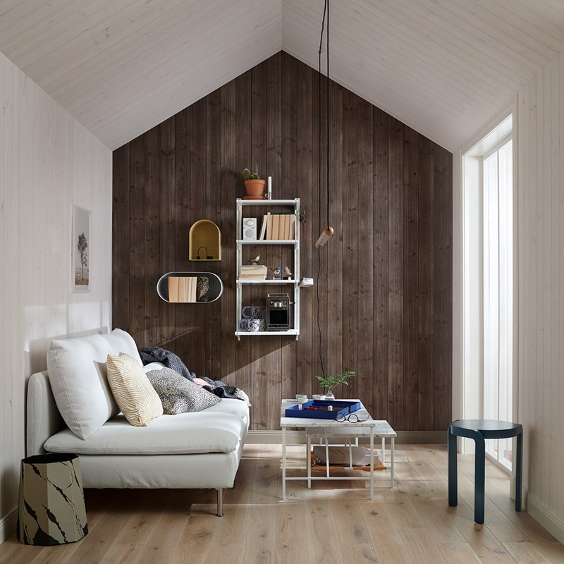 Träpanel Moelven Sjöbod Kakao - Design24.se
