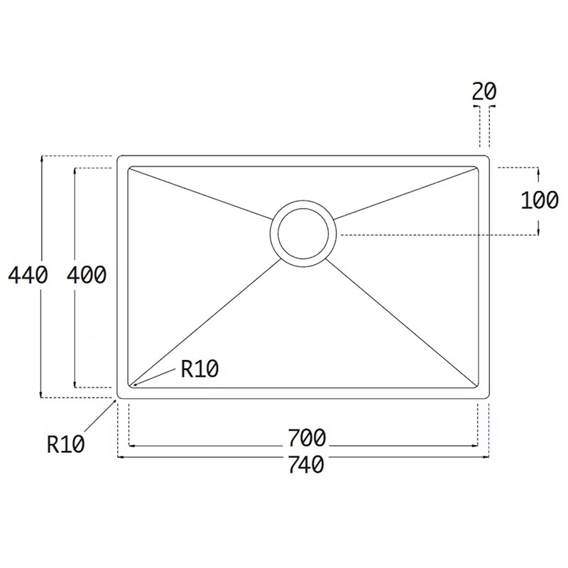 Diskho Lavabo Kubus 700 Soft - Design24.se