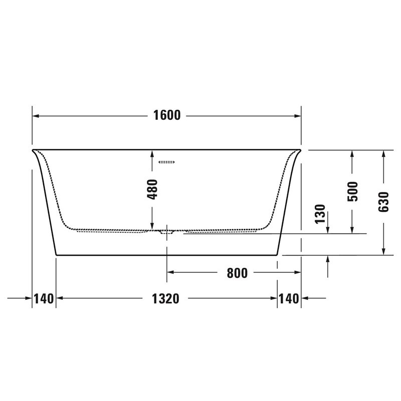 Badkar Duravit White Tulip 70046 Vit