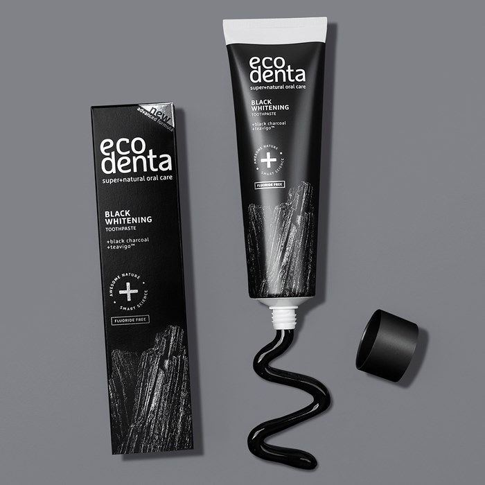 Ecodenta Black Whitening Toothpaste with Charcoal, 100 ml - Jordklok.se