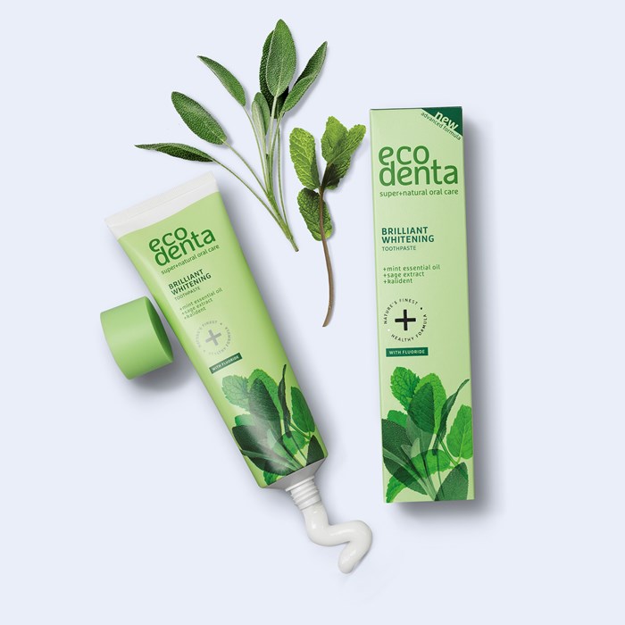 Ecodenta Brilliant Whitening Toothpaste with Fluoride & Sage extract ...