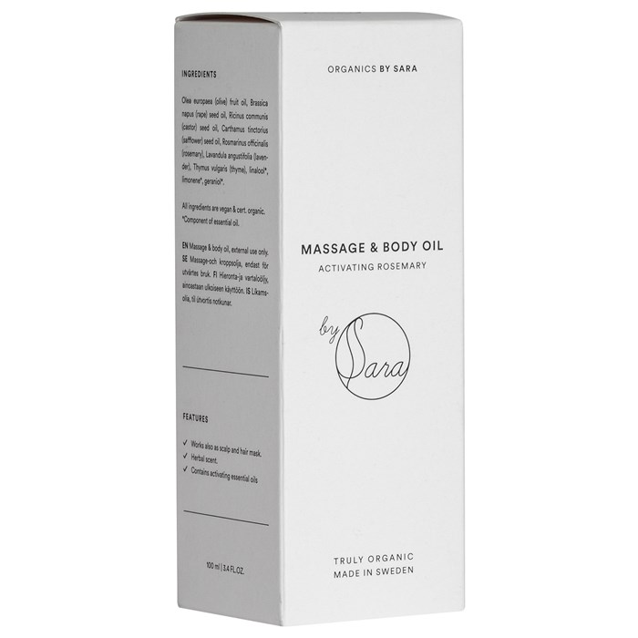 Organics by Sara Massage & Body Oil Activating Rosemary, 100 ml ...