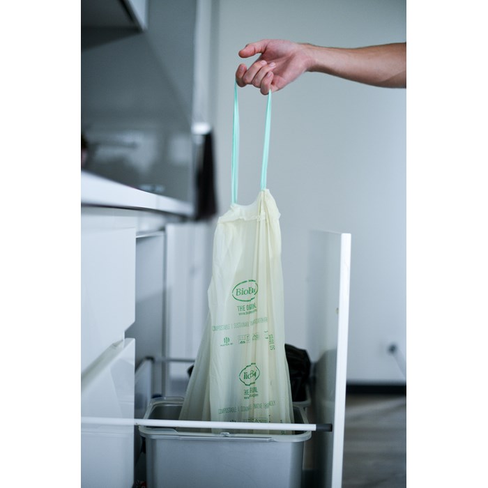 BioBag Nedbrytbar Avfallspåse med dragsko - 50 L, 10-pack - Jordklok.se