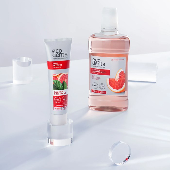 Ecodenta Refresh & Gum Protect Mouthwash with Fluoride & Grapefruit ...