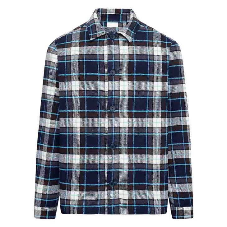 Knowledge Cotton Big Checked Heavy Flannel Overshirt Herr