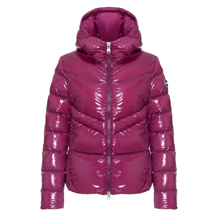 Colmar Down Jacket With Fixed Hood In Shiny Fabric Dam