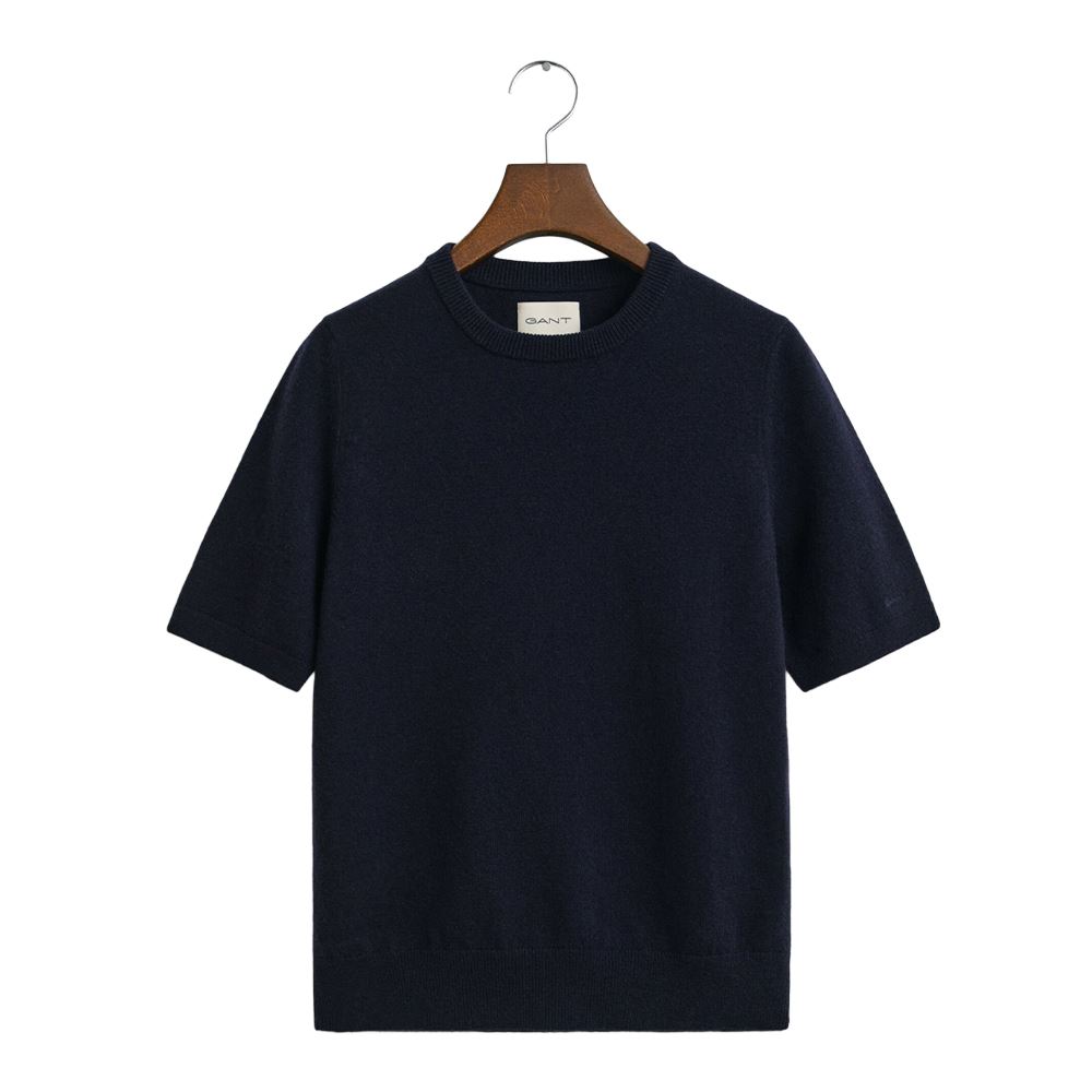 GANT Superfine Lambswool Short Sleeve C-Neck Dam