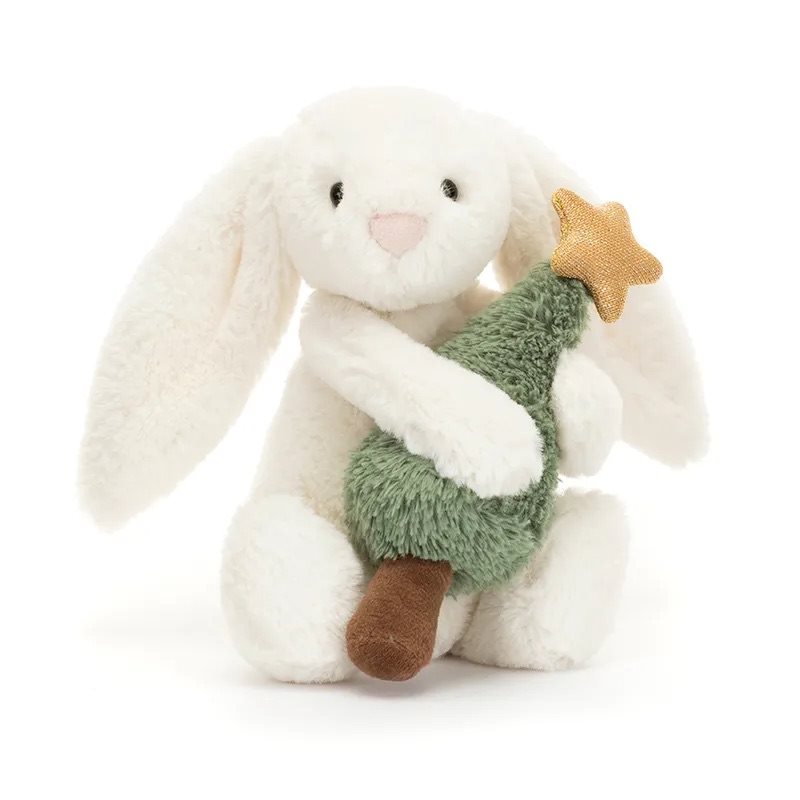 Jellycat Bashful bunny with christmas tree - ABC Leksaker