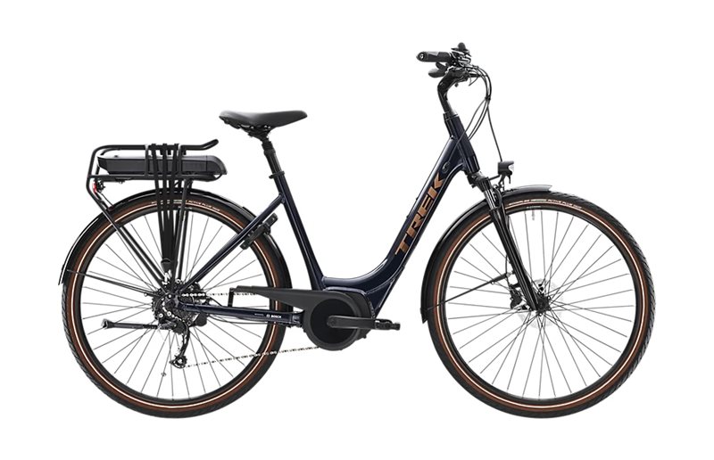 Elcykel Trek Verve+ 2 Lowstep 500Wh Blå - Bikester.dk