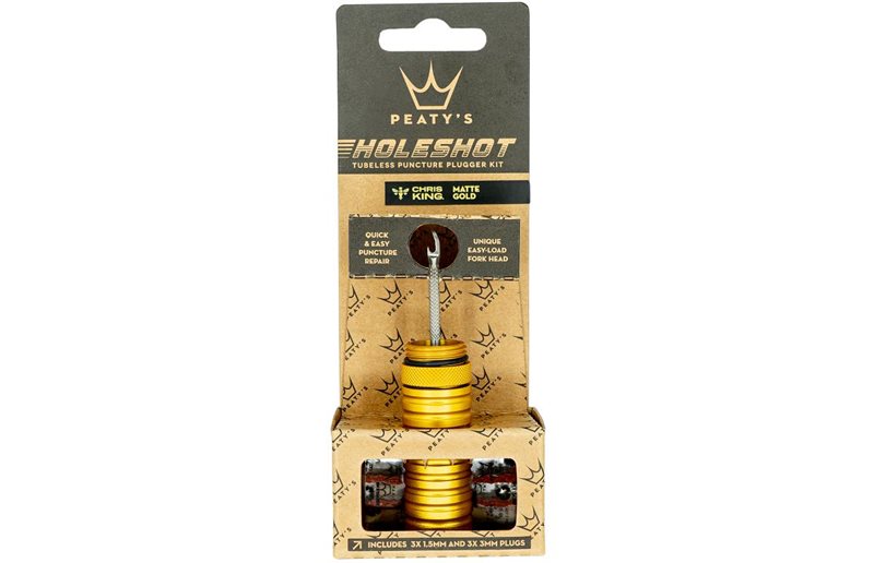 Peaty'S Däckplugg Holeshot Tubeless Puncture Plug Kit Gold | Cykloteket.se