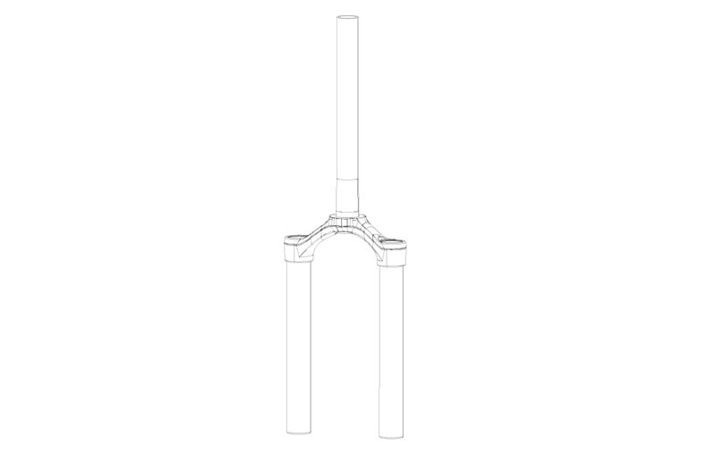 ROCKSHOX CSU Pike DJ Solo Air, Aluminium Taper (no gradients, 5 thread ...