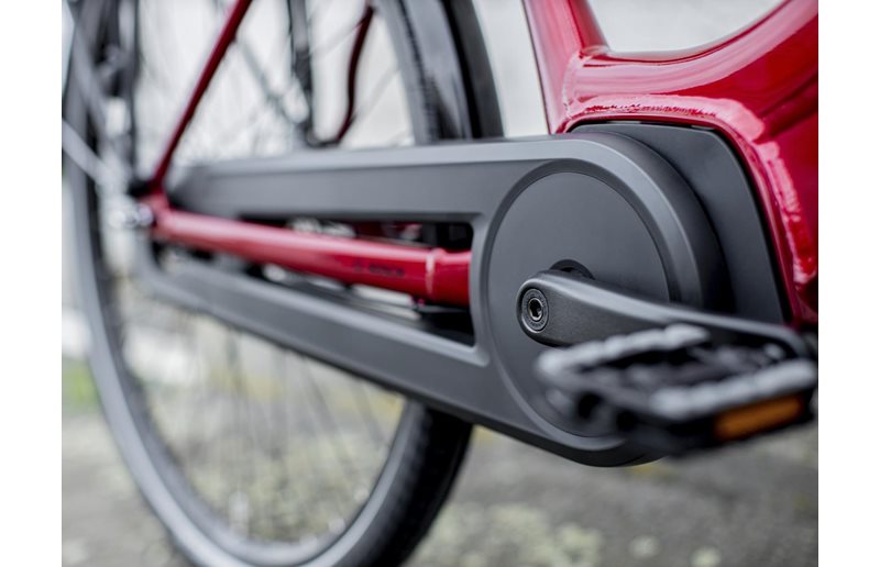 Trek Elcykel Dam District+ 4 Lowstep 300wh Rage Red | Cykloteket.se