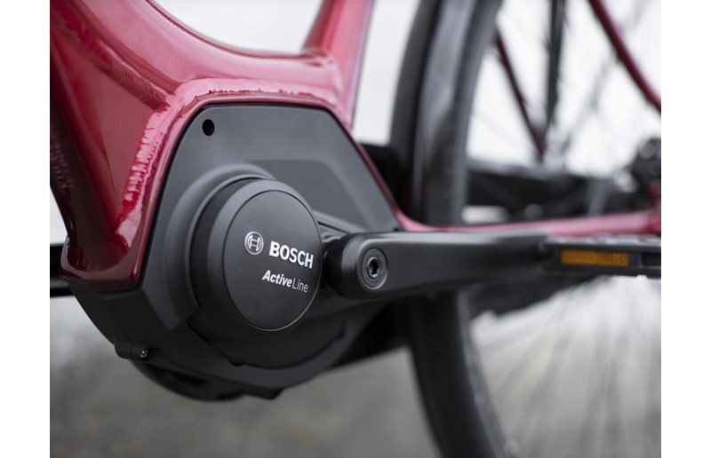 Trek Elcykel Dam District+ 4 Lowstep 500wh Rage Red | Cykloteket.se