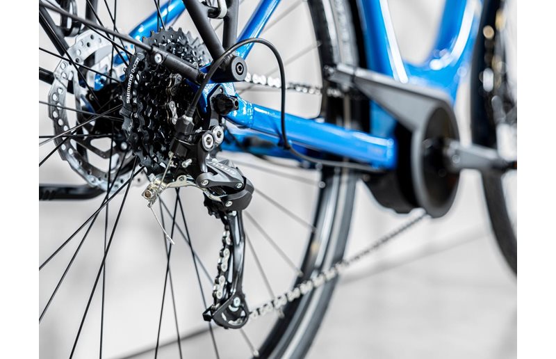 Trek Elcykel Dam Verve+ 2 Lowstep 400wh Alpine Blue | Cykloteket.se