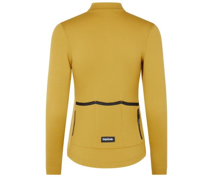 Cykeltrøje GripGrab W's EXPLR Merinotech Thermal Long Sleeve Mustard Yellow