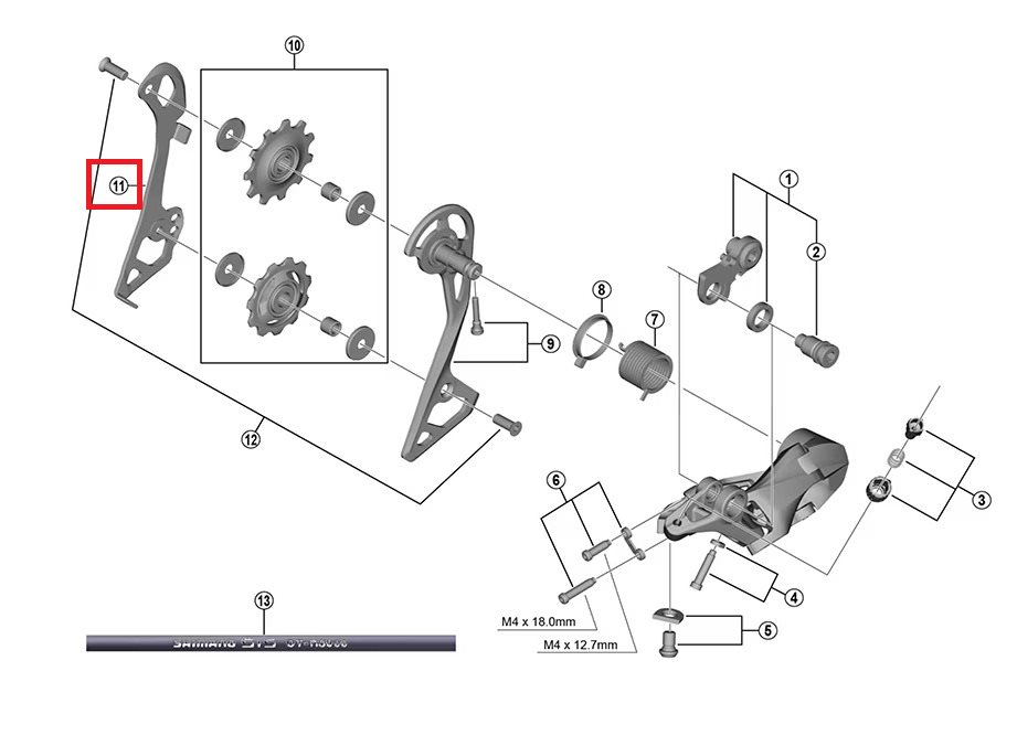 Shimano Inre Cage Rd-R7000 Gs | Cykloteket.se