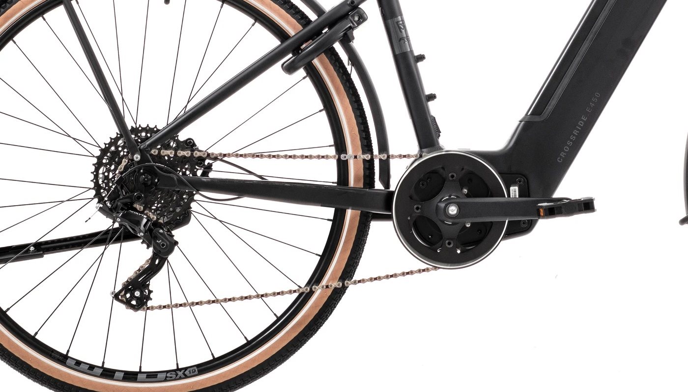 Elcykel Hybrid Rock Machine Crossride E450 Touring Sort
