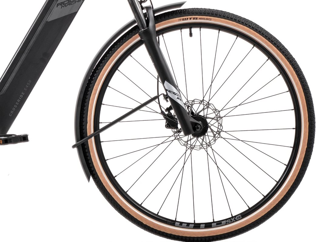 Elcykel Hybrid Rock Machine Crossride E450 Touring Sort