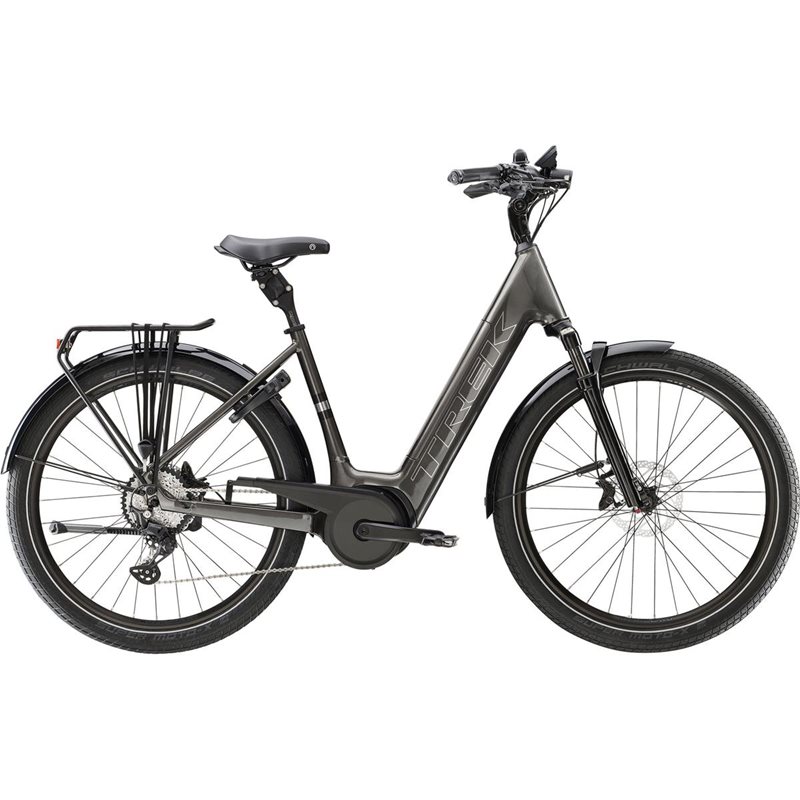 Trek Elcykel Dam Verve+ 5 Lowstep 400 WH Mercury | Cykloteket.se