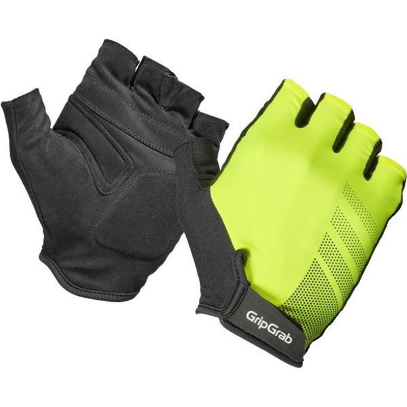 Cykelhandsker GripGrab RIDE Lite Padded Short Finger Summer Yellow Hi-Vis