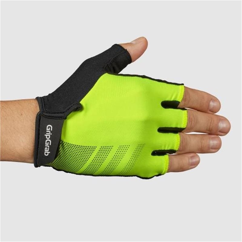 Cykelhandsker GripGrab RIDE Lite Padded Short Finger Summer Yellow Hi-Vis