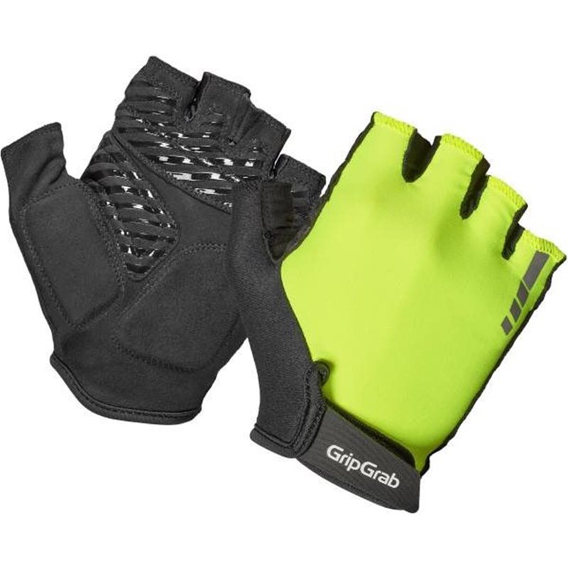 Cykelhandsker GripGrab W's ProRIDE RC Max Padded Short Finger Yellow Hi-Vis
