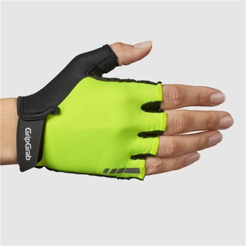 Cykelhandsker GripGrab W's ProRIDE RC Max Padded Short Finger Yellow Hi-Vis