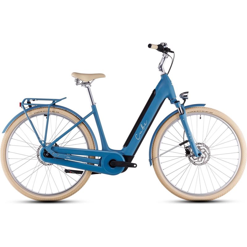 Cube Elcykel Dam Ella Hybrid 500Wh Sphereblue/Creme | Cykloteket.se