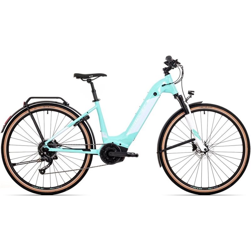 Elcykel Crosshybrid Rock Machine Crossride INT e400 B Lady Touring Mintgrøn