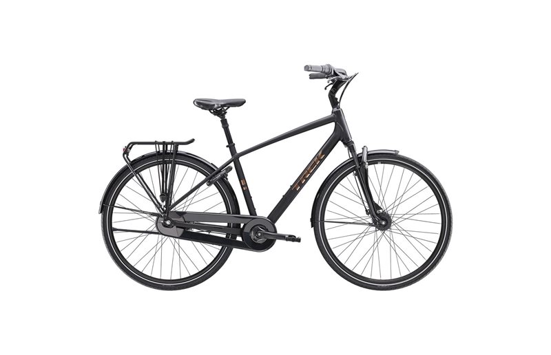 Trek Cityhybrid District 2 Equipped Trek Black Matte | Cykloteket.se